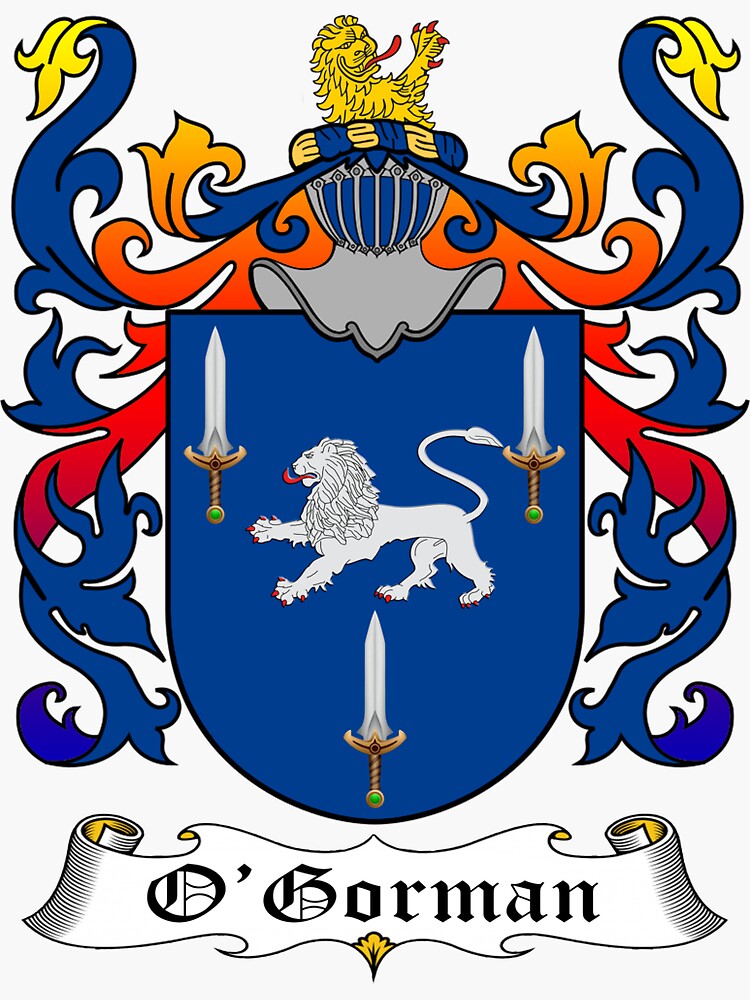 "O’GORMAN FAMILY CREST" Sticker for Sale by CathalDevlin | Redbubble