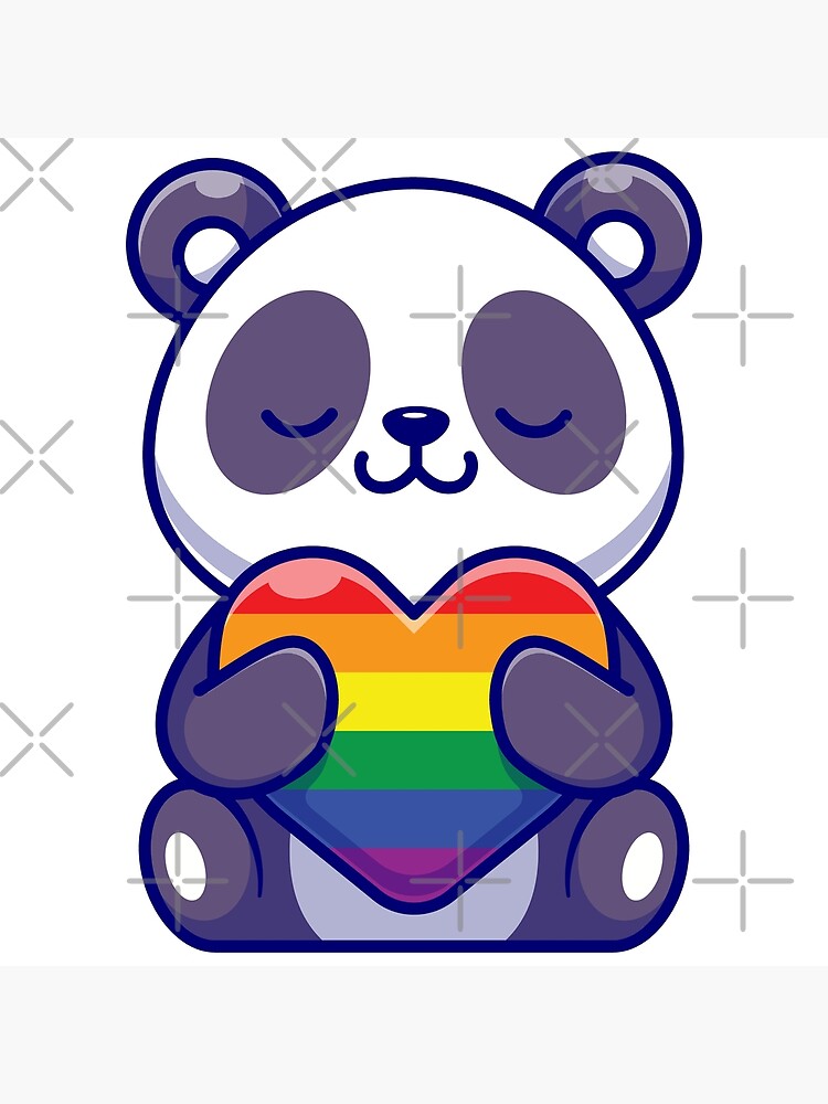 "Panda Kawaii LGBTQ Bear Hug Dealer Gay Pride" Poster for Sale by ...