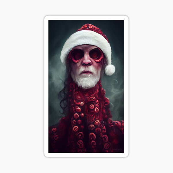 "Bad Evil Santa Claus Horror spooky creepy" Sticker for Sale by ...