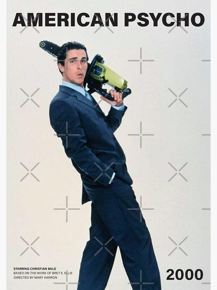 "AMERICAN PSYCHO // movie poster" Sticker for Sale by 33ll | Redbubble