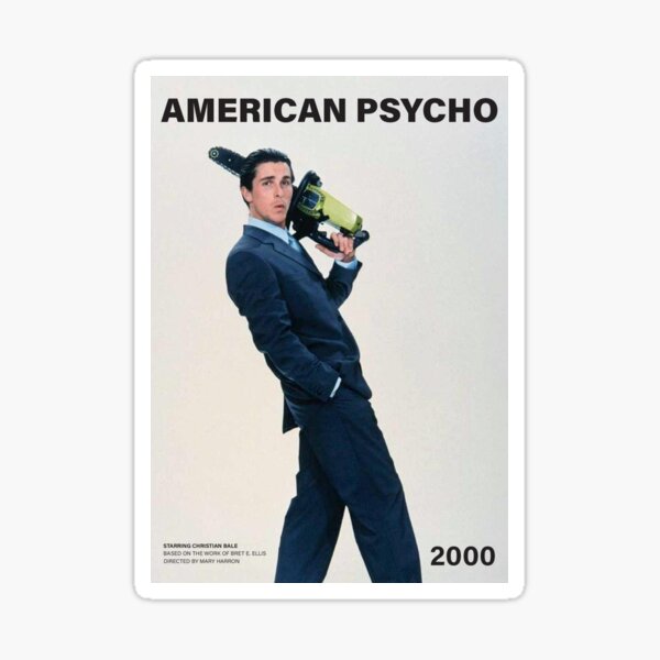 "AMERICAN PSYCHO // movie poster" Sticker for Sale by 33ll | Redbubble