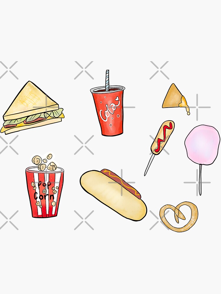 "Festival snack sticker pack" Sticker for Sale by SweetbunnyArts ...