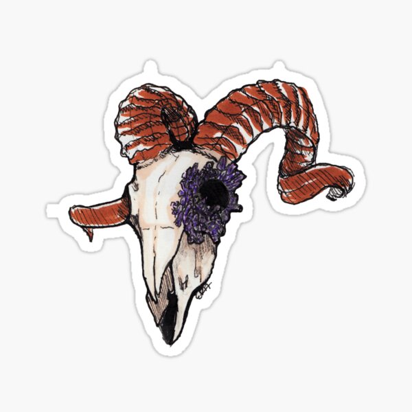 "Ram Skull" Sticker for Sale by borden4041 | Redbubble