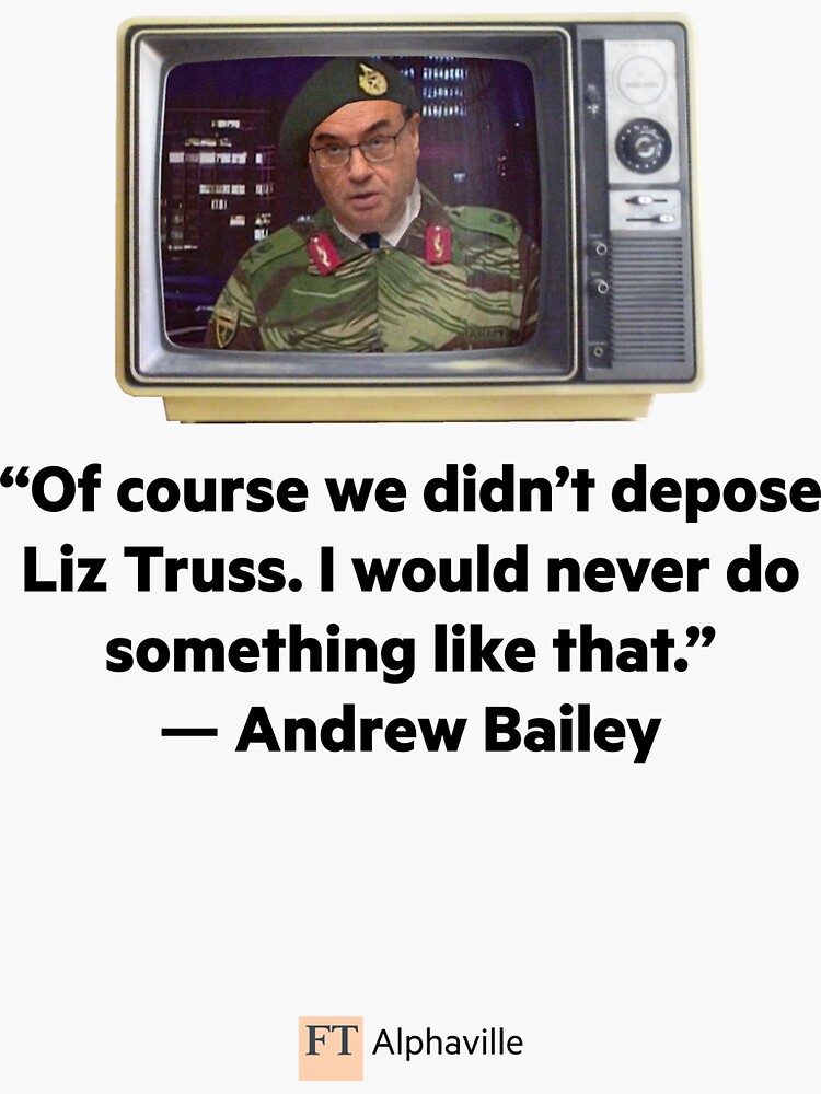 "Andrew Bailey Coup" Sticker for Sale by FTAlphaville | Redbubble