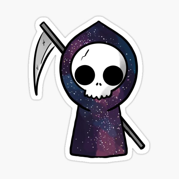"Galaxy grim reaper " Sticker for Sale by Mayarart | Redbubble