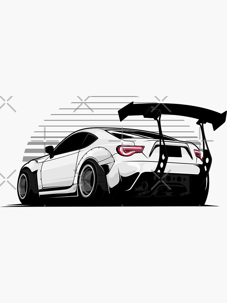 "JDM Tuning & Drift Car GT86 Fan" Sticker for Sale by AutoDesignWerks ...