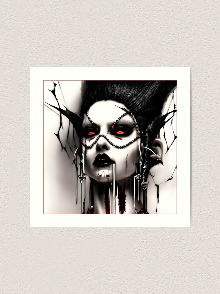 "Vampire Cyberpunk Goddess, Goth Design, Gothic Design for Goth and ...