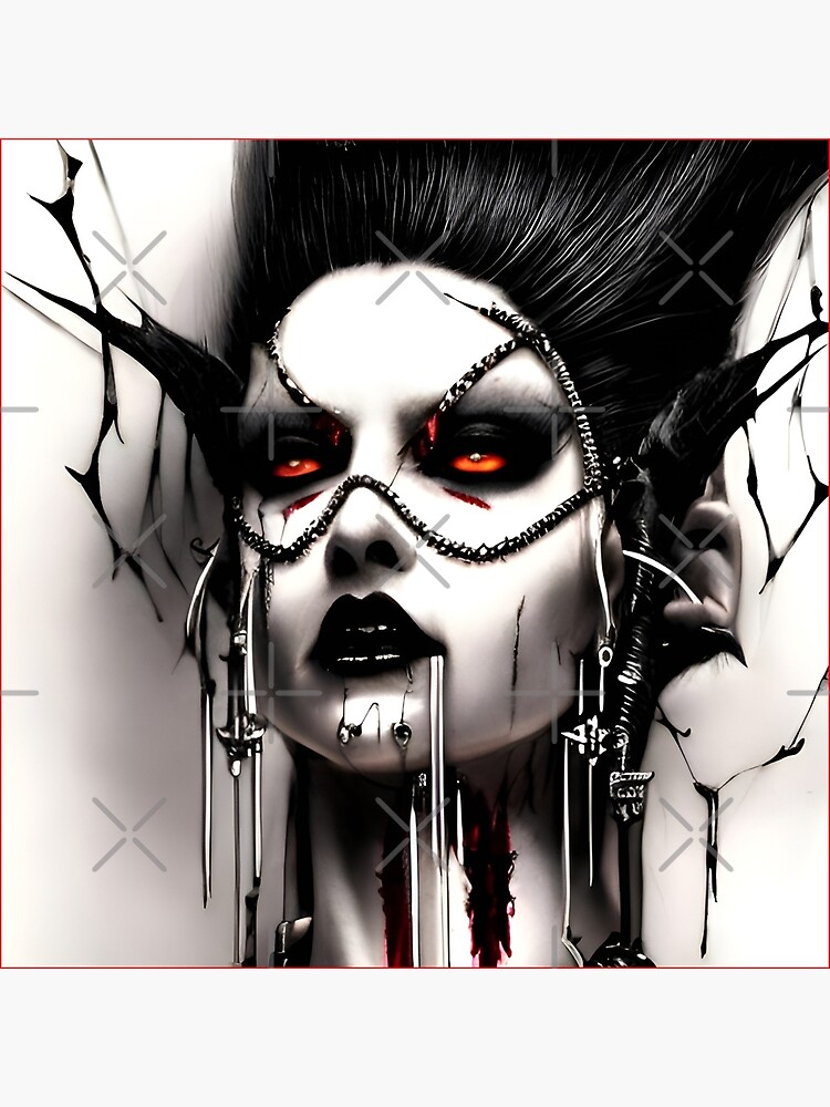 "Vampire Cyberpunk Goddess, Goth Design, Gothic Design for Goth and ...