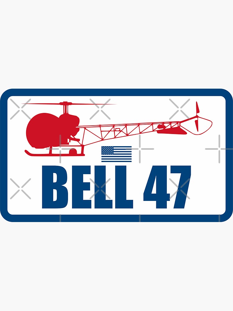 "Bell 47 Patch" Sticker for Sale by Ugly-45 | Redbubble
