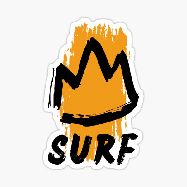 "Surf King" Sticker for Sale by Wherewhenwhy | Redbubble