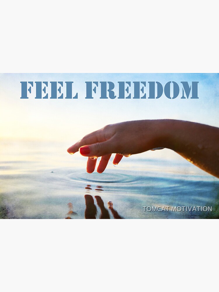 "FEEL FREEDOM" Sticker for Sale by TOMCATCASTLE | Redbubble