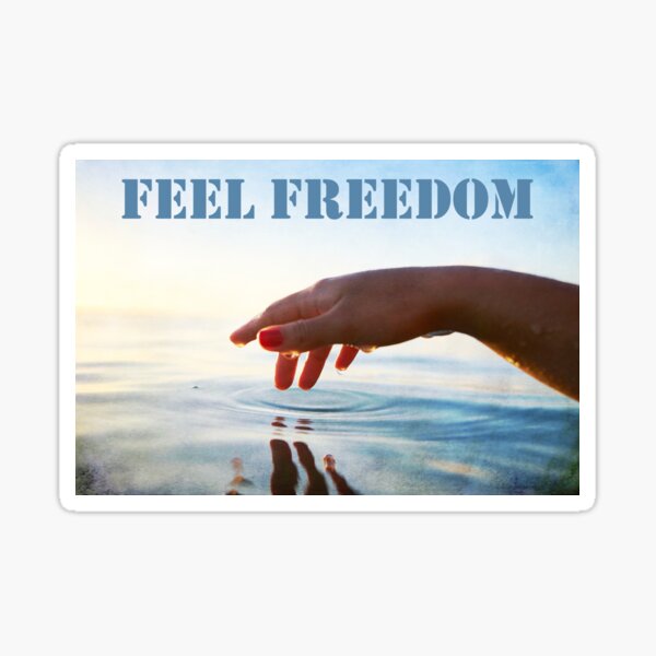 "FEEL FREEDOM" Sticker for Sale by TOMCATCASTLE | Redbubble