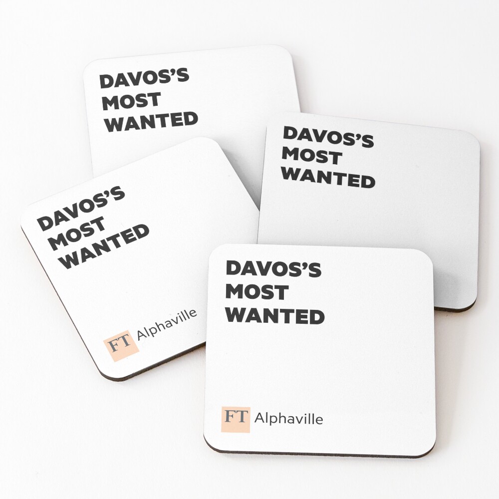 "Davos’s Most Wanted" Sticker for Sale by FTAlphaville | Redbubble