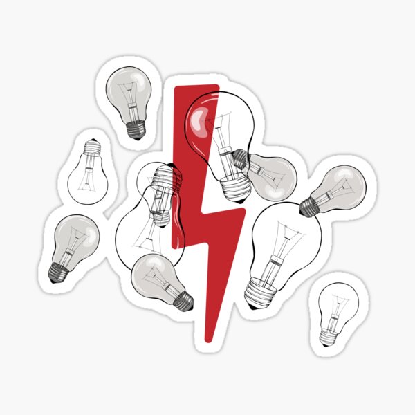 "Electricity" Sticker for Sale by VeselaPencheva | Redbubble