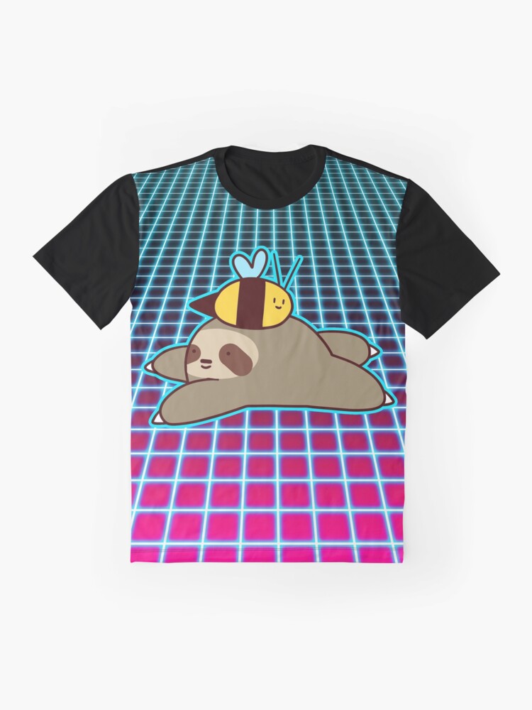 "Sloth and Bee Vaporwave Grid" T-shirt for Sale by SaradaBoru ...