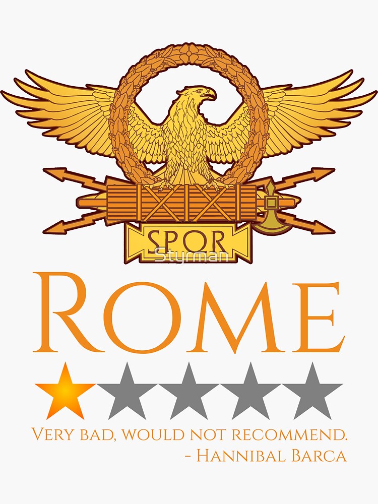 "Hannibal Barca - Ancient Rome - Second Punic War" Sticker for Sale by Styrman | Redbubble