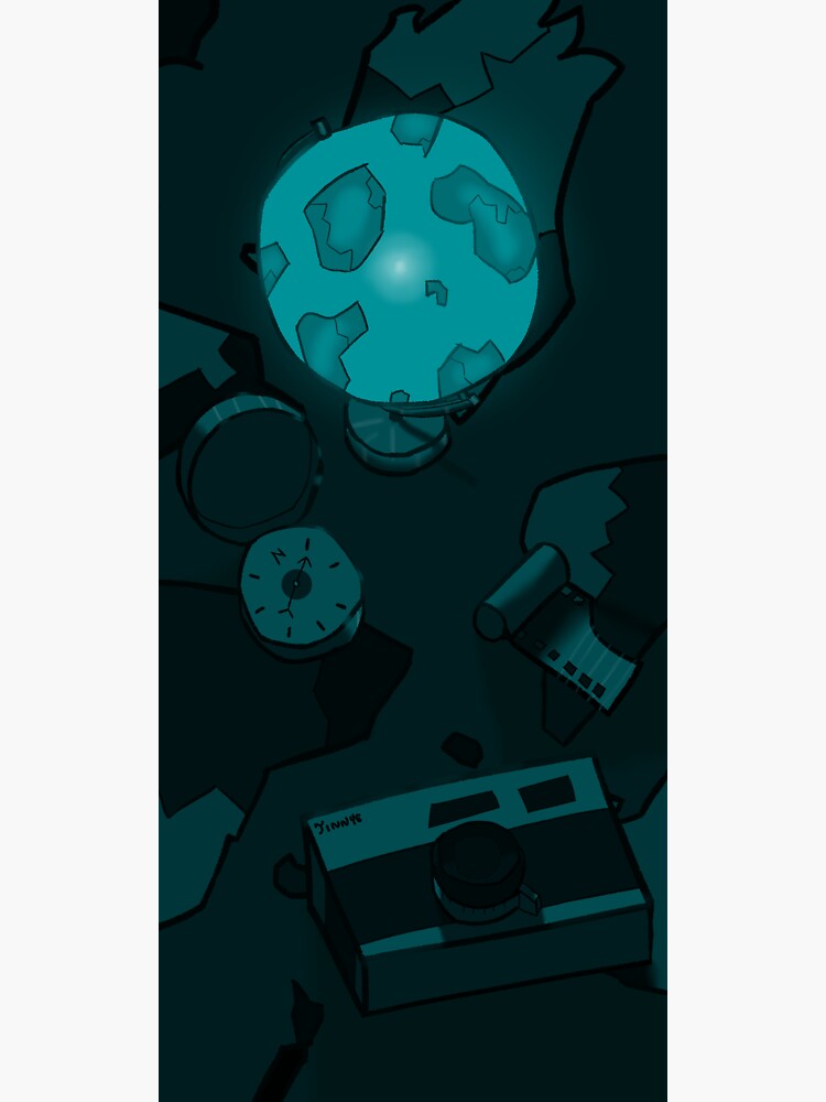 "Camera, film, compass, world and map " Sticker for Sale by JinnyeCandy ...