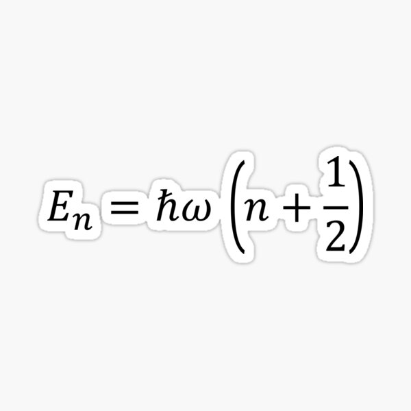 "Energy Of A Quantum Harmonic Oscillator, quantum physics" Sticker for ...