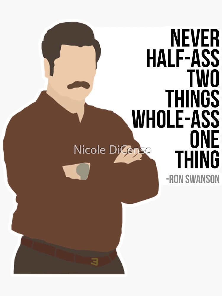 "Ron Swanson" Sticker by ndicenso | Redbubble