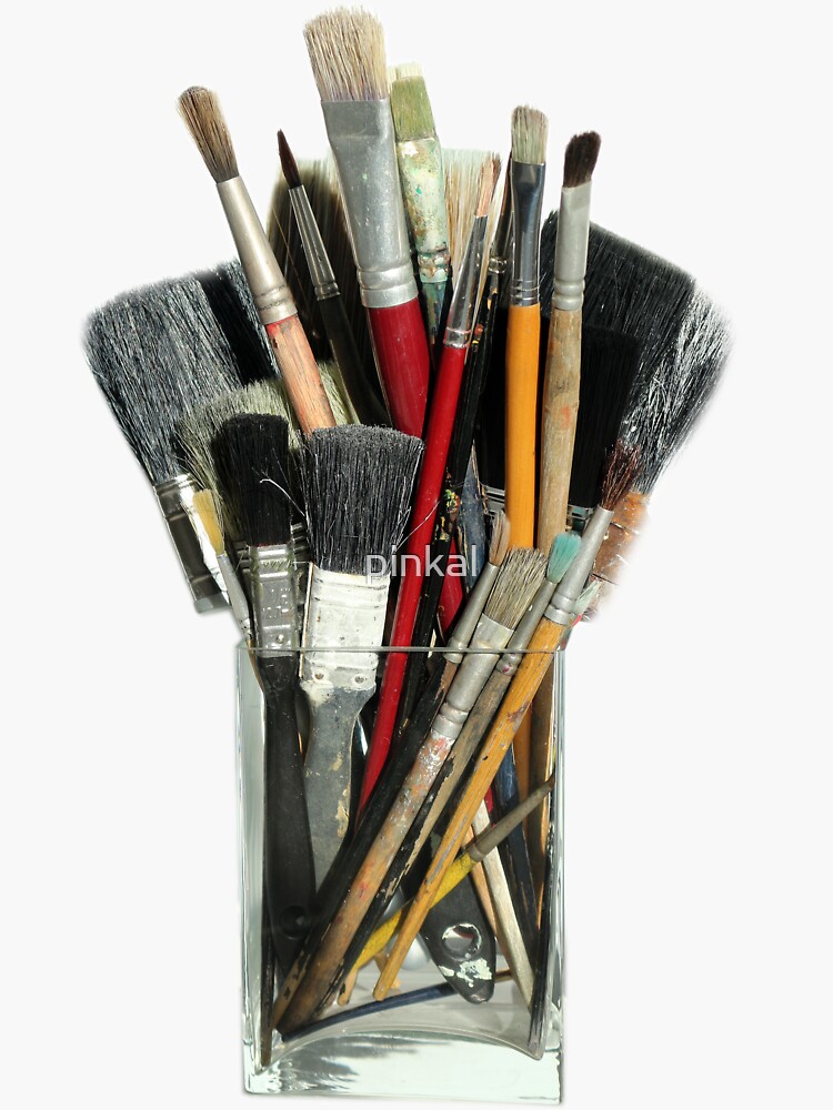 "Paint Brushes " Sticker for Sale by pinkal | Redbubble