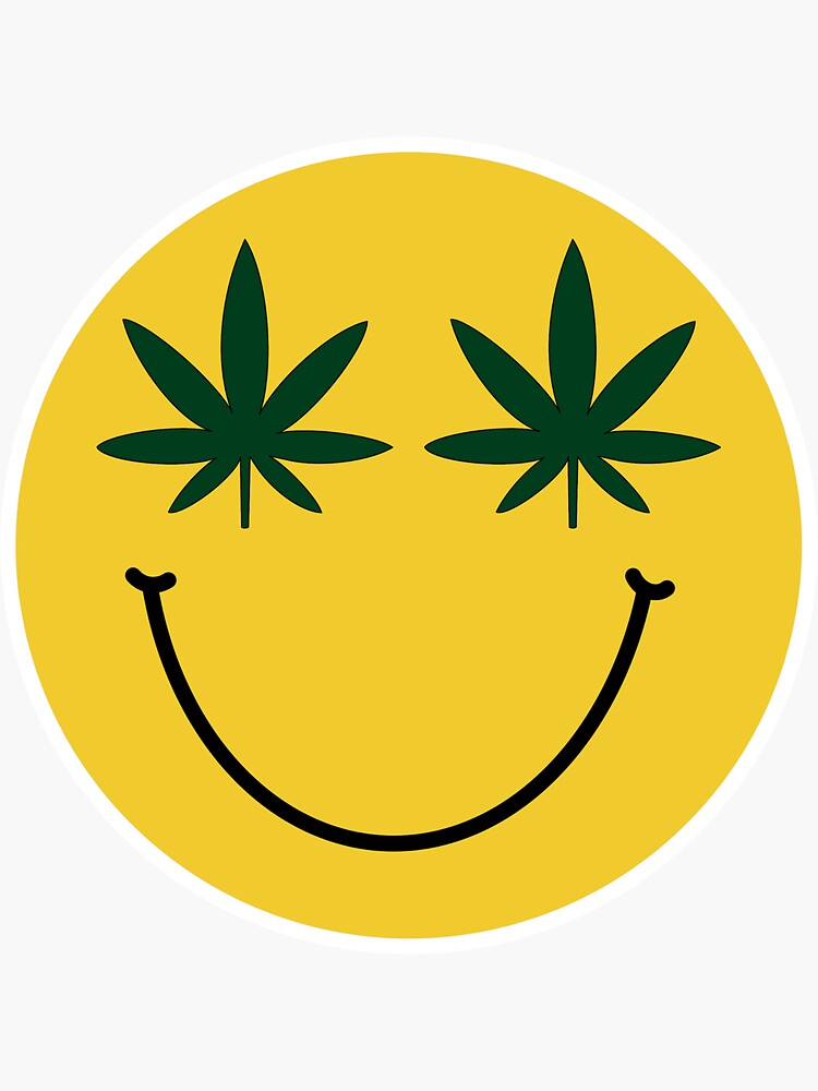 "Stoner Smiley Face" Sticker for Sale by dararosen01 | Redbubble