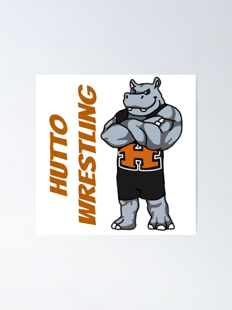 "Hutto Wrestling hippo" Poster for Sale by GlamesWorks | Redbubble