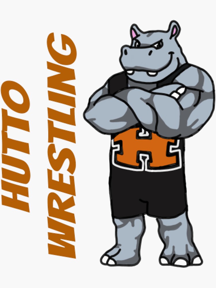 "Hutto Wrestling hippo" Sticker for Sale by GlamesWorks | Redbubble