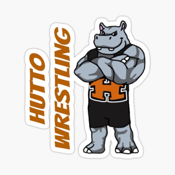 "Hutto Wrestling hippo" Sticker for Sale by GlamesWorks | Redbubble