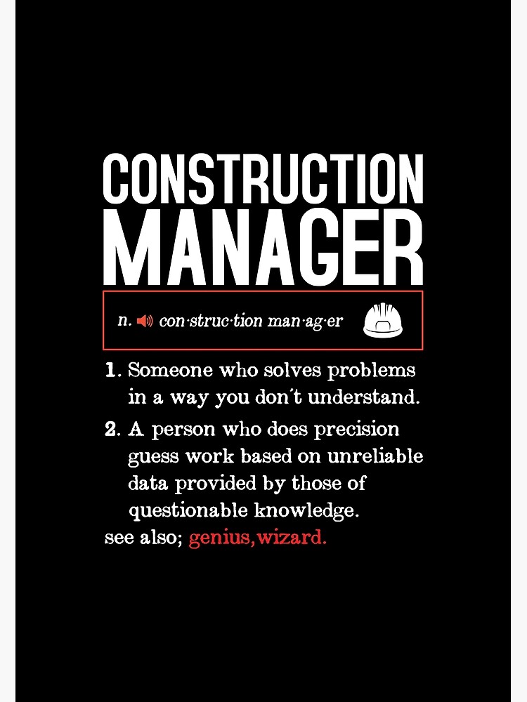"Construction Manager Definition Funny Construction Project Manager ...