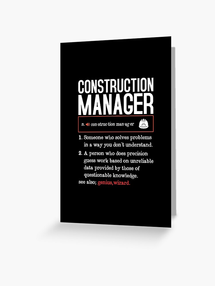 "Construction Manager Definition Funny Construction Project Manager ...