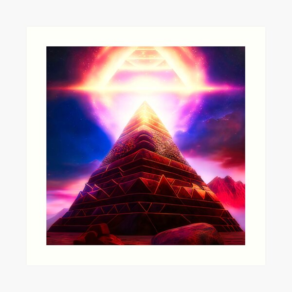 "Mystic Pyramide, Sacred Geometry" Art Print for Sale by ypedelang ...
