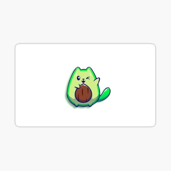 "Avocado Cat" Sticker for Sale by MilicaaD | Redbubble