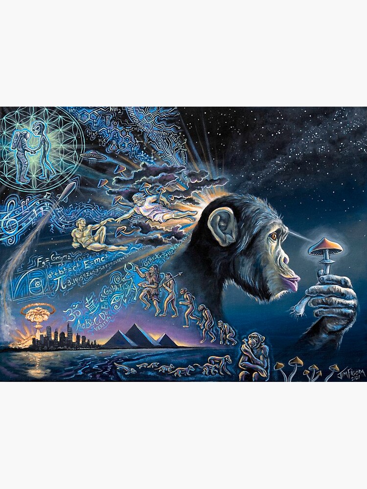 "The Stoned Ape Theory Painting by Jim Figora, Joe Rogan and Elon Musk ...