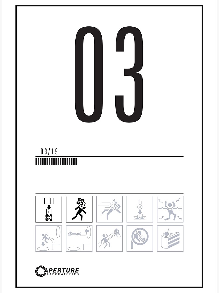 "Portal Chamber Sign" Metal Print for Sale by franklymade | Redbubble