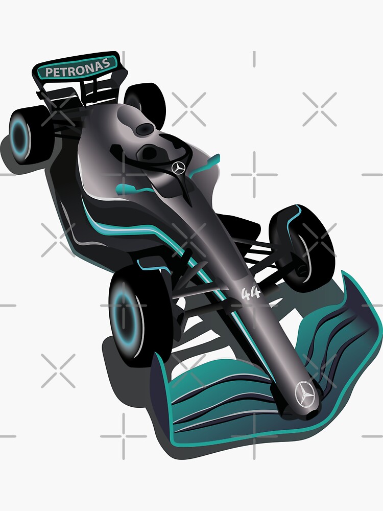 "Lewis Hamilton F1 car 44" Sticker for Sale by jasminni11 | Redbubble