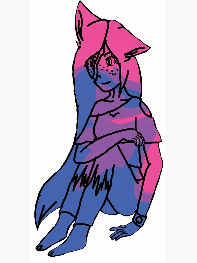 "Knight light bisexual flag black outline" Art Print for Sale by ...