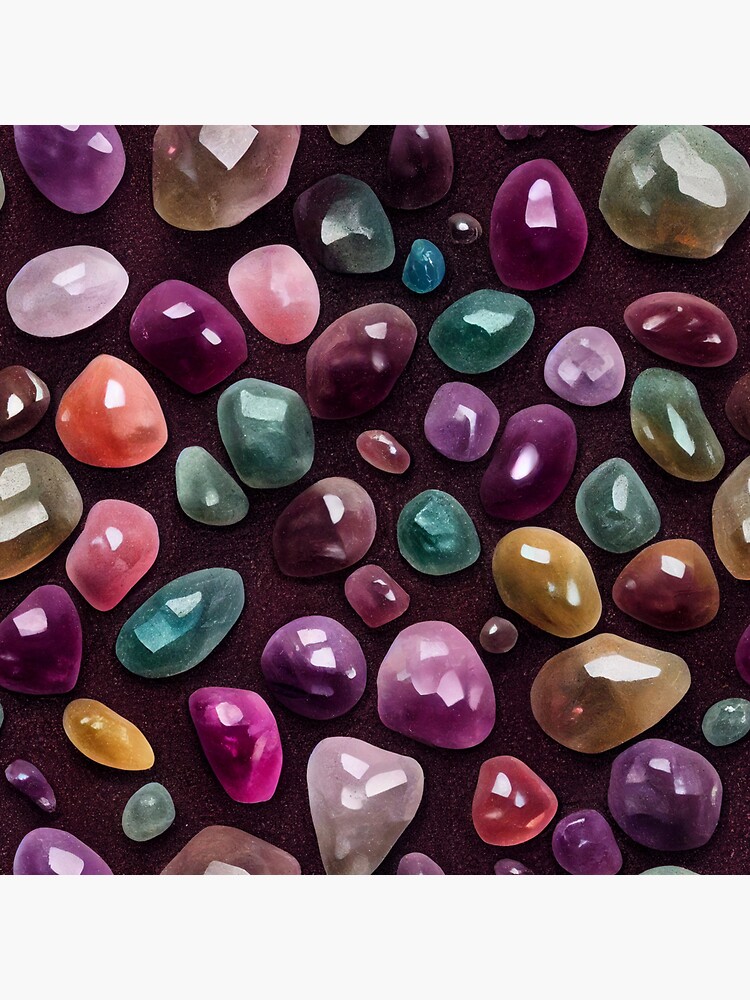 "Realistic, beautiful 3D texture with gem stones" Sticker for Sale by ...