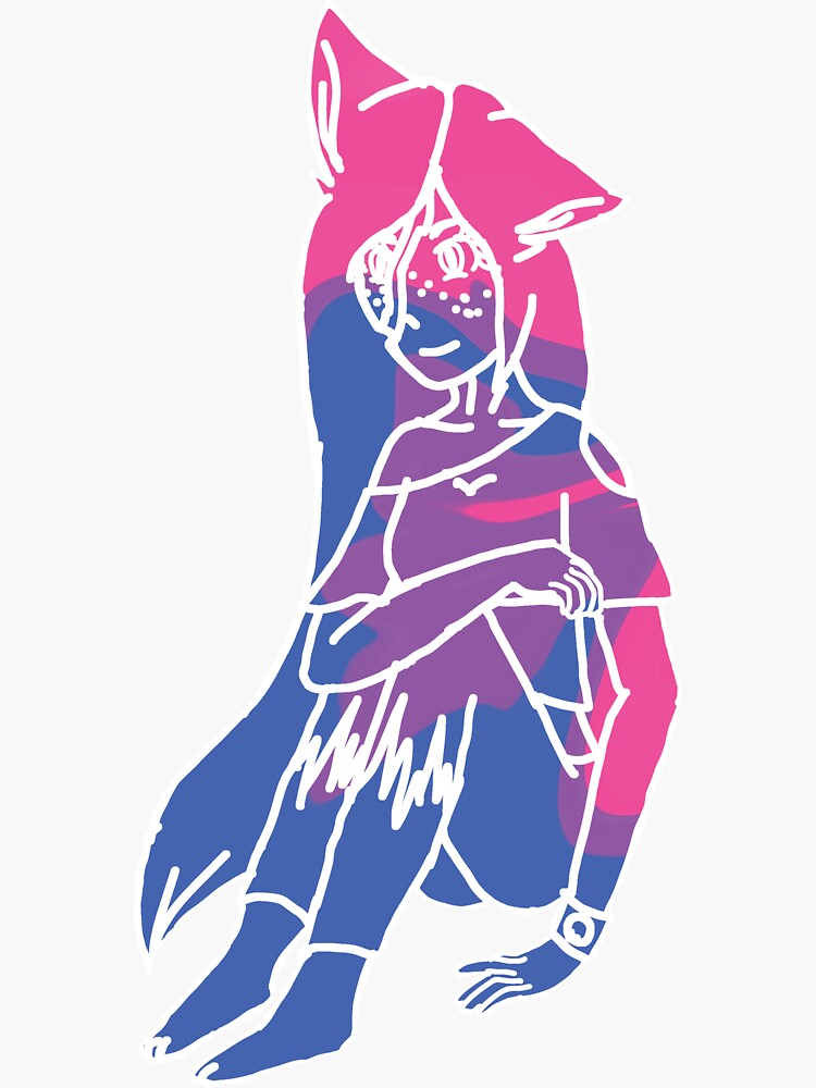 "Knight light bisexual flag white outline" Sticker for Sale by ...