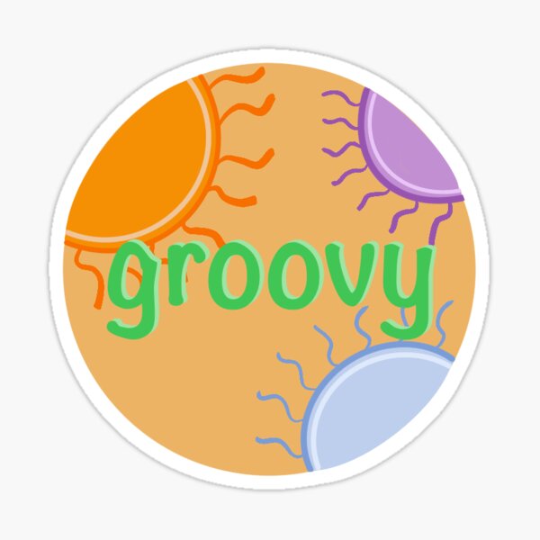 "Groovy Sun Hippie Sticker " Sticker for Sale by needfulthingsco ...