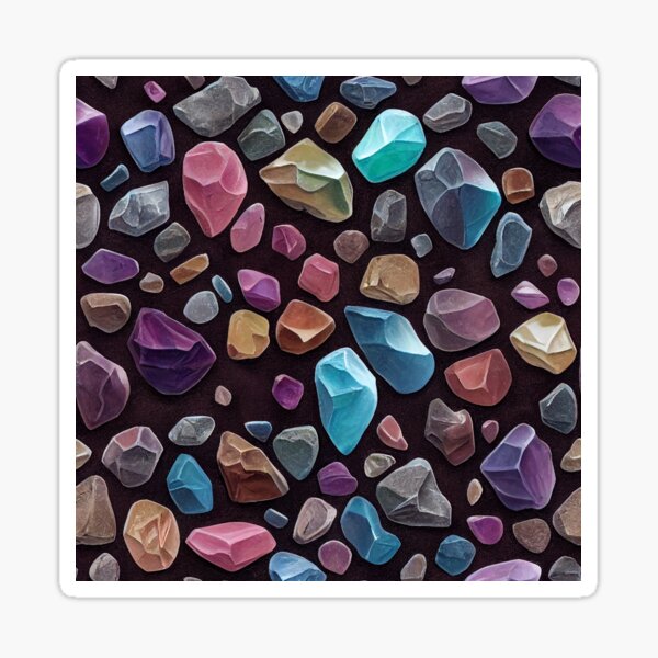 "Realistic, beautiful 3D texture with gem stones" Sticker for Sale by ...