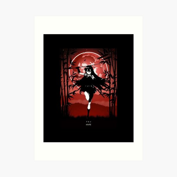 "Akame Bloody Moon Artwork, Akame ga kill" Art Print for Sale by ...