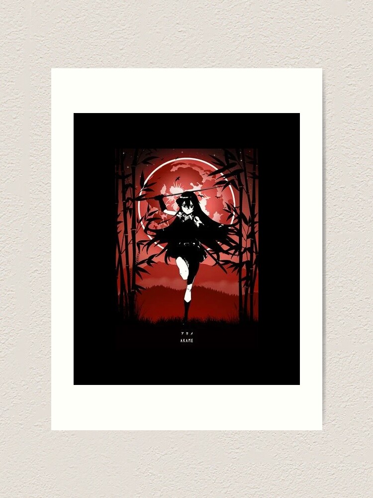 "Akame Bloody Moon Artwork, Akame ga kill" Art Print for Sale by ...