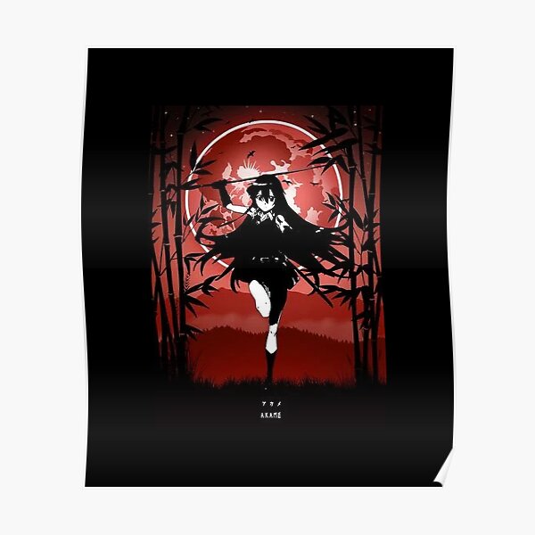 "Akame Bloody Moon Artwork, Akame ga kill" Poster for Sale by ahmedSans ...