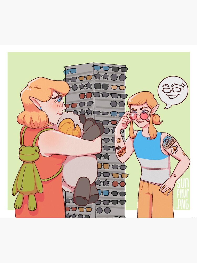 "Modern Link and Zelda" Sticker for Sale by RivendellsArt | Redbubble