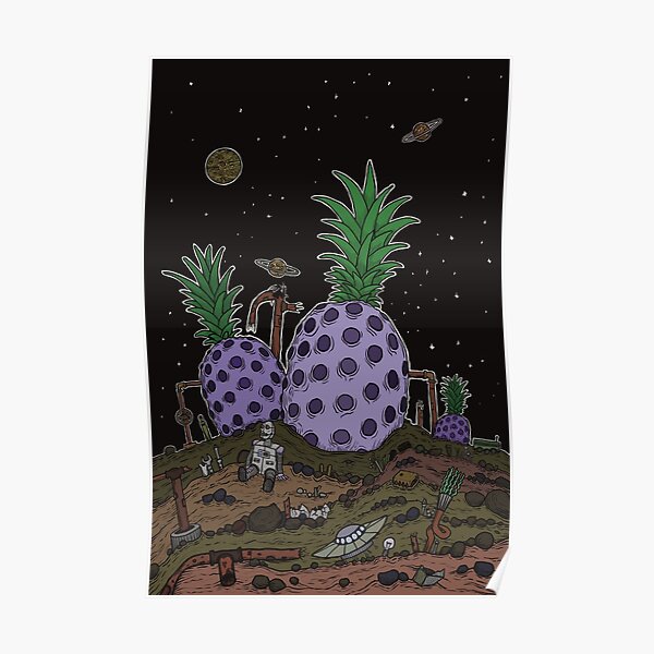 "Pineapple in space" Poster for Sale by MichaelasPoster | Redbubble