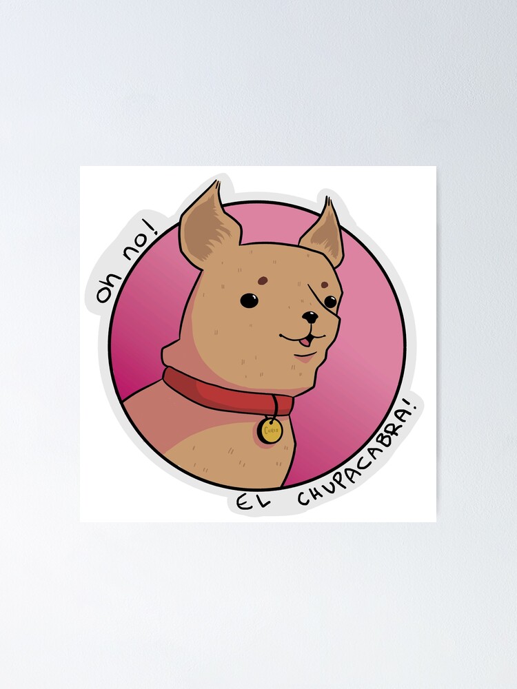 "BEWARE: El Chupacabra! (pink)" Poster for Sale by lemonsandwroses ...