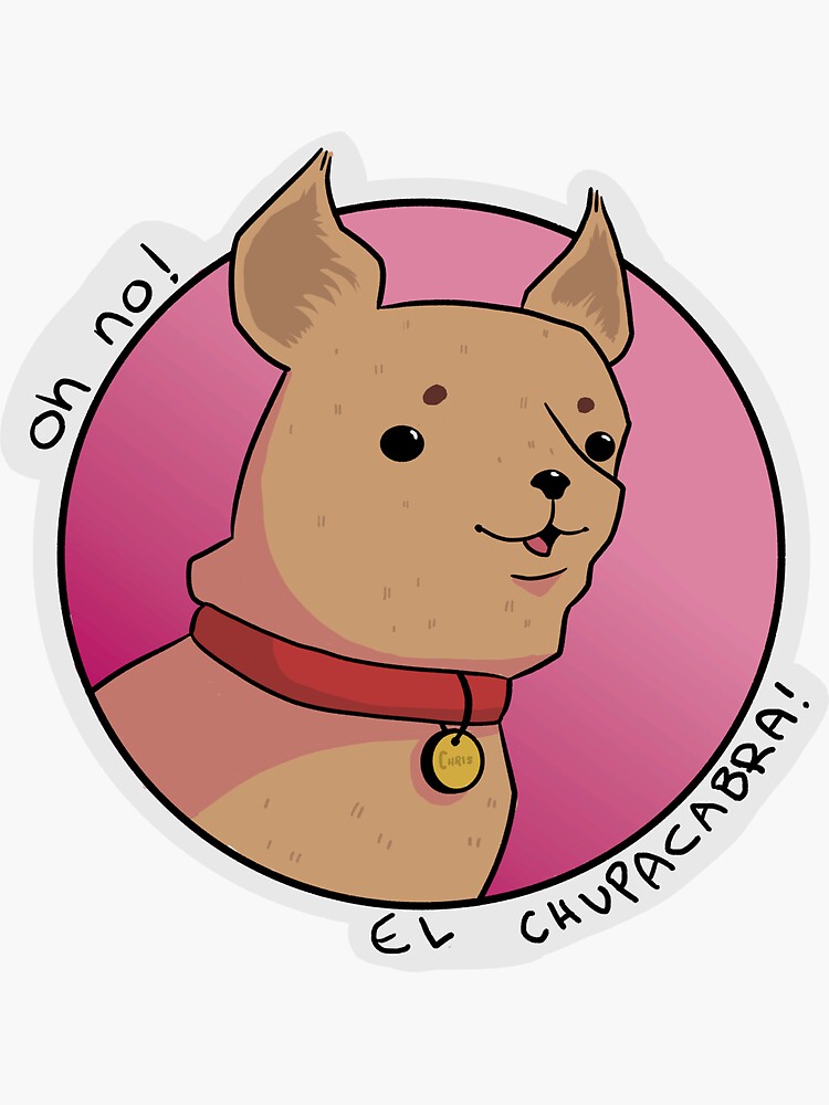 "BEWARE: El Chupacabra! (pink)" Sticker for Sale by lemonsandwroses ...