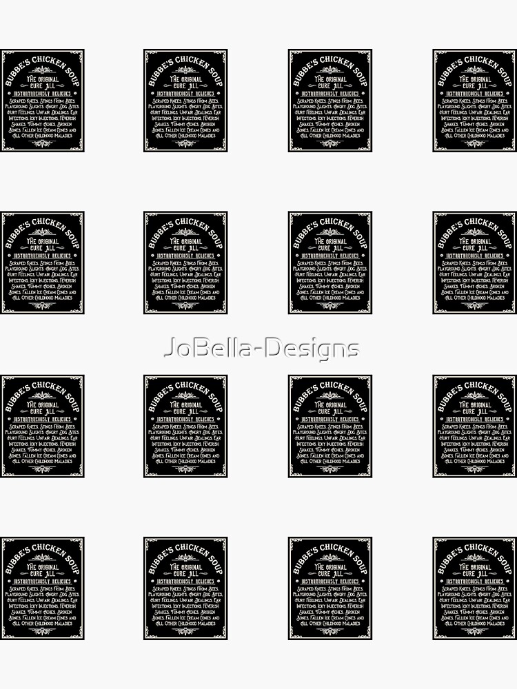 "Bubbe's Chicken Soup Vintage Jewish Design" Sticker for Sale by ...
