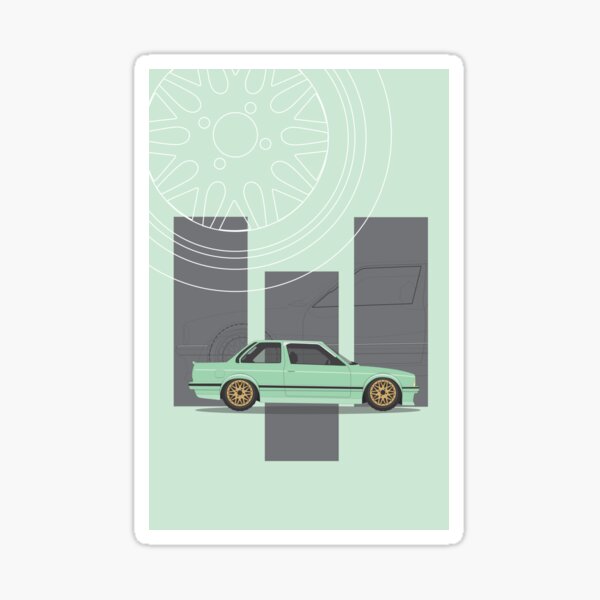 "Classic Blue E30 " Sticker for Sale by induwara27 | Redbubble