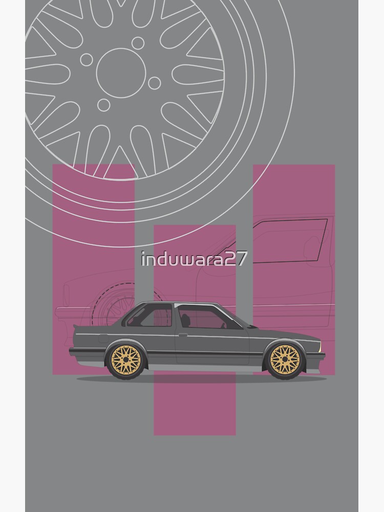 "Classic Gray E30 " Sticker for Sale by induwara27 | Redbubble